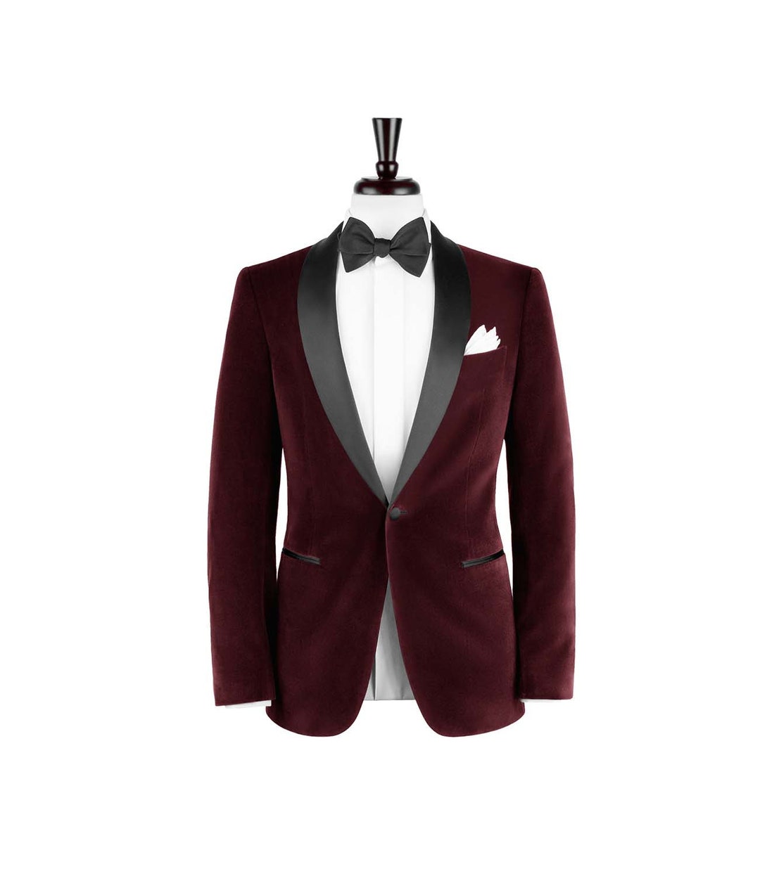 Mens Premium Burgundy Party Wear Dinner Jacket | Slim Fit Blazer ...