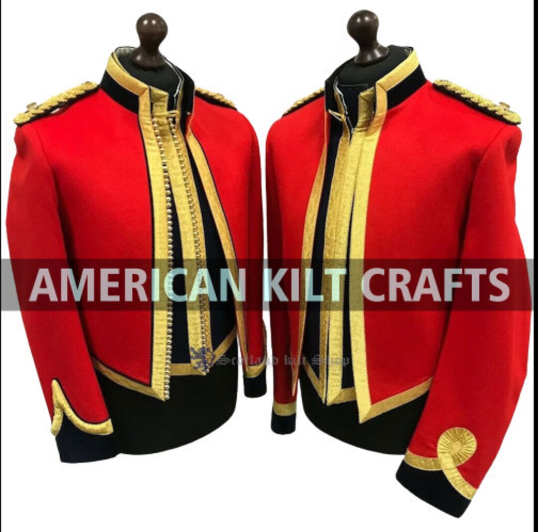 Red Mercian Regiment Officer Mess Dress Coat With Vest | Men's Fashion ...