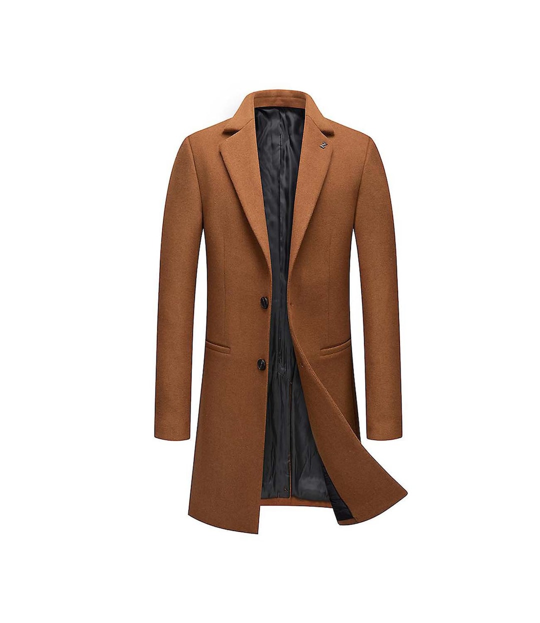 Mens Brown Long Overcoat - Vintage Long Trench Coat for Men - Mens ...