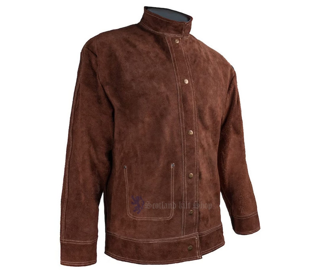 Leather Welding Jacket Cow Suede Welders Worker Jacket - Etsy