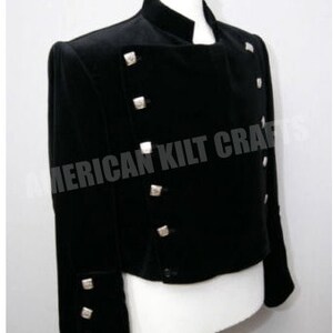 Handmade Scottish Black Montrose Doublet Kilt Jacket for Mens - Men ...