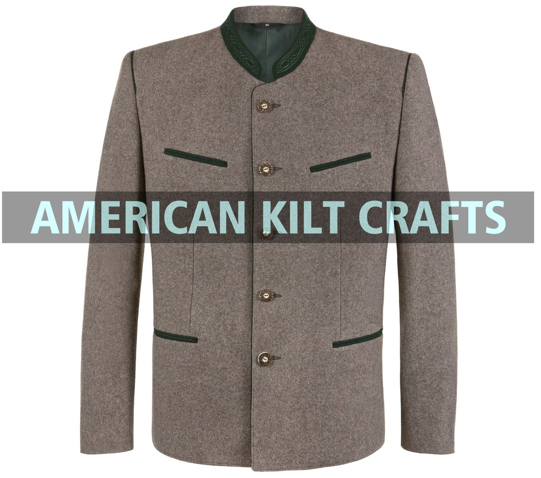 Vintage Trachten Jacket | Austrian Wool Mens Jacket | Traditional Tyrol ...