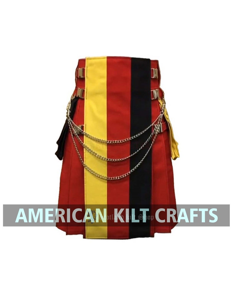 Custom Made German Flag Kilt - Hybrid Utility Cotton Kilt - Scottish ...