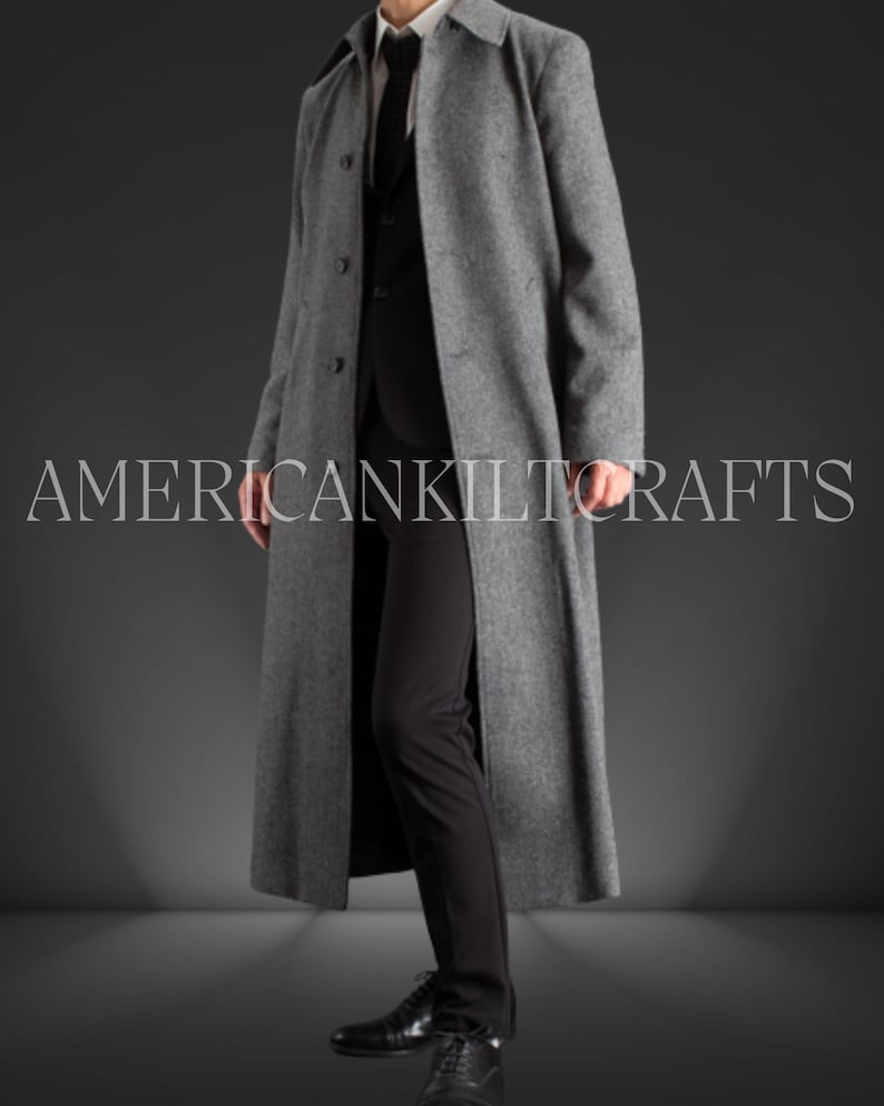 Grey Inverness Cape Coat – Victorian Cloak Overcoat | Sherlock Holmes ...