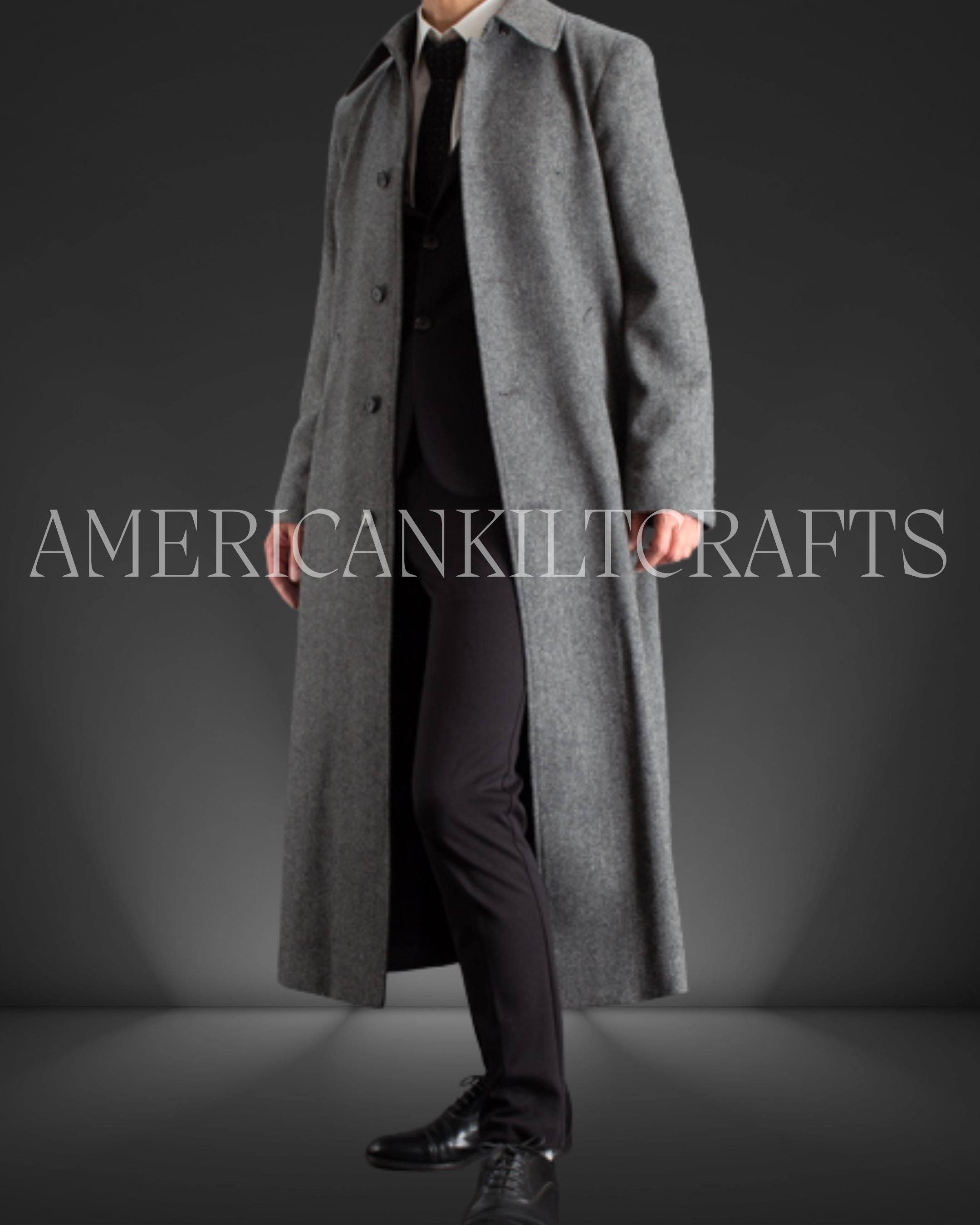 Grey Inverness Cape Coat – Victorian Cloak Overcoat | Sherlock Holmes ...