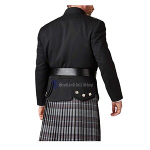 Scottish Black Kenmore Doublet Kilt Jacket for Mens | Military Piper ...
