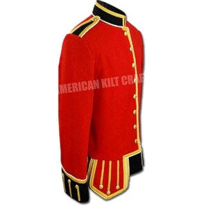 Scottish Red Military Piper Drummer Doublet Kilt Jacket | Marching Band ...