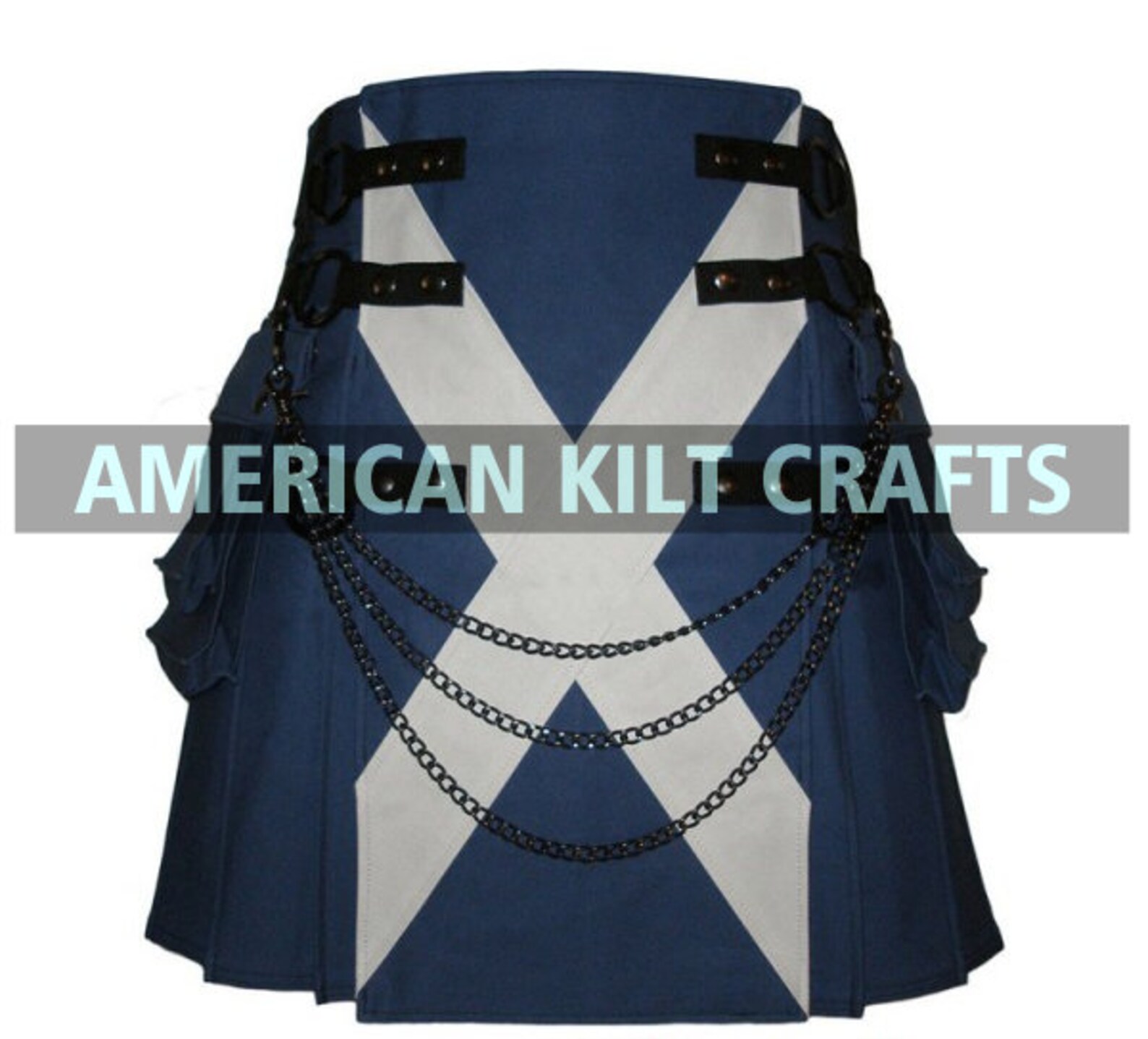 Custom Made Mens Scotland Flag Hybrid Utility Kilt - Scottish Patriotic ...