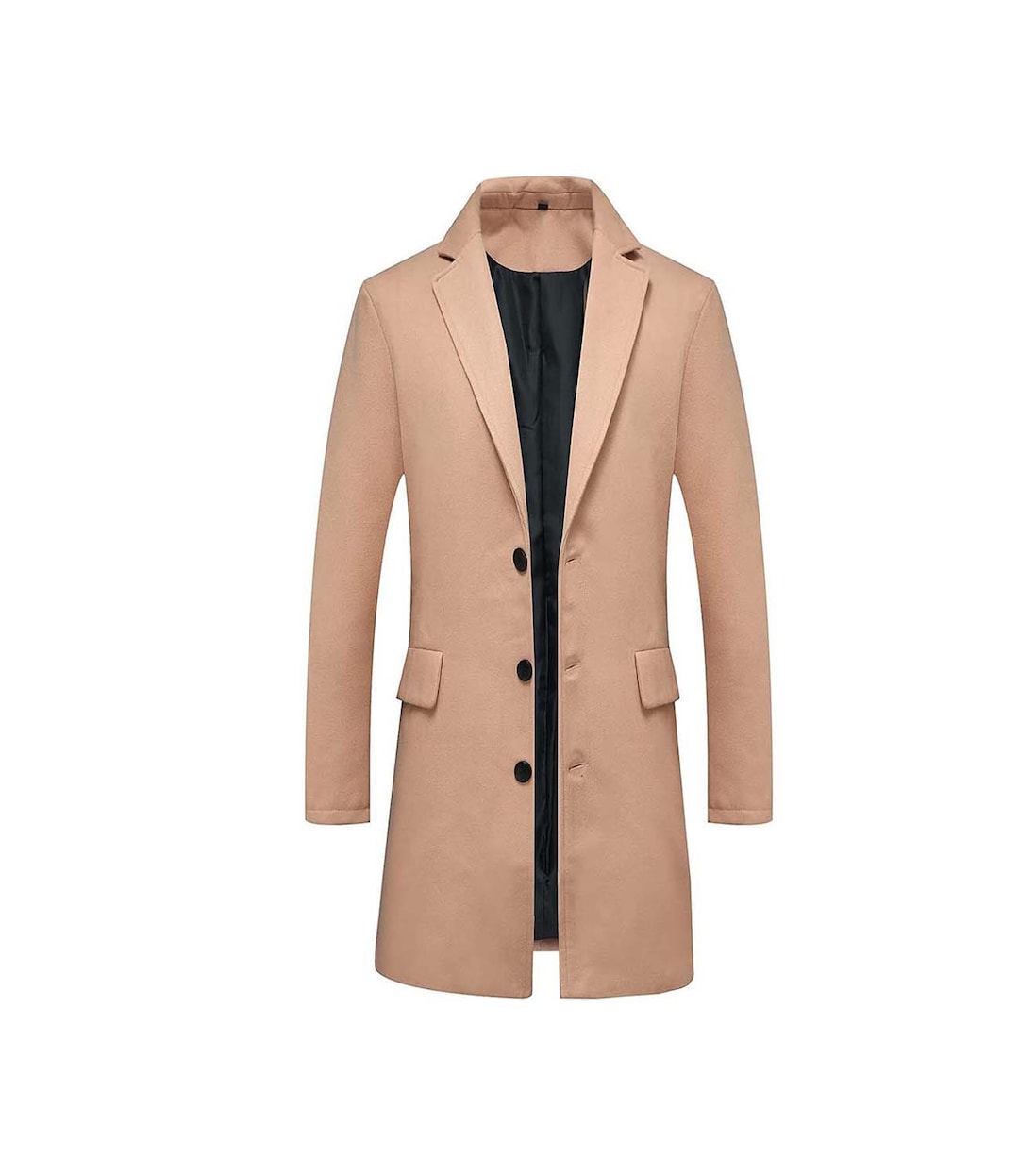 Mens Camel Long Overcoat - Vintage Long Trench Coat for Men - Mens ...