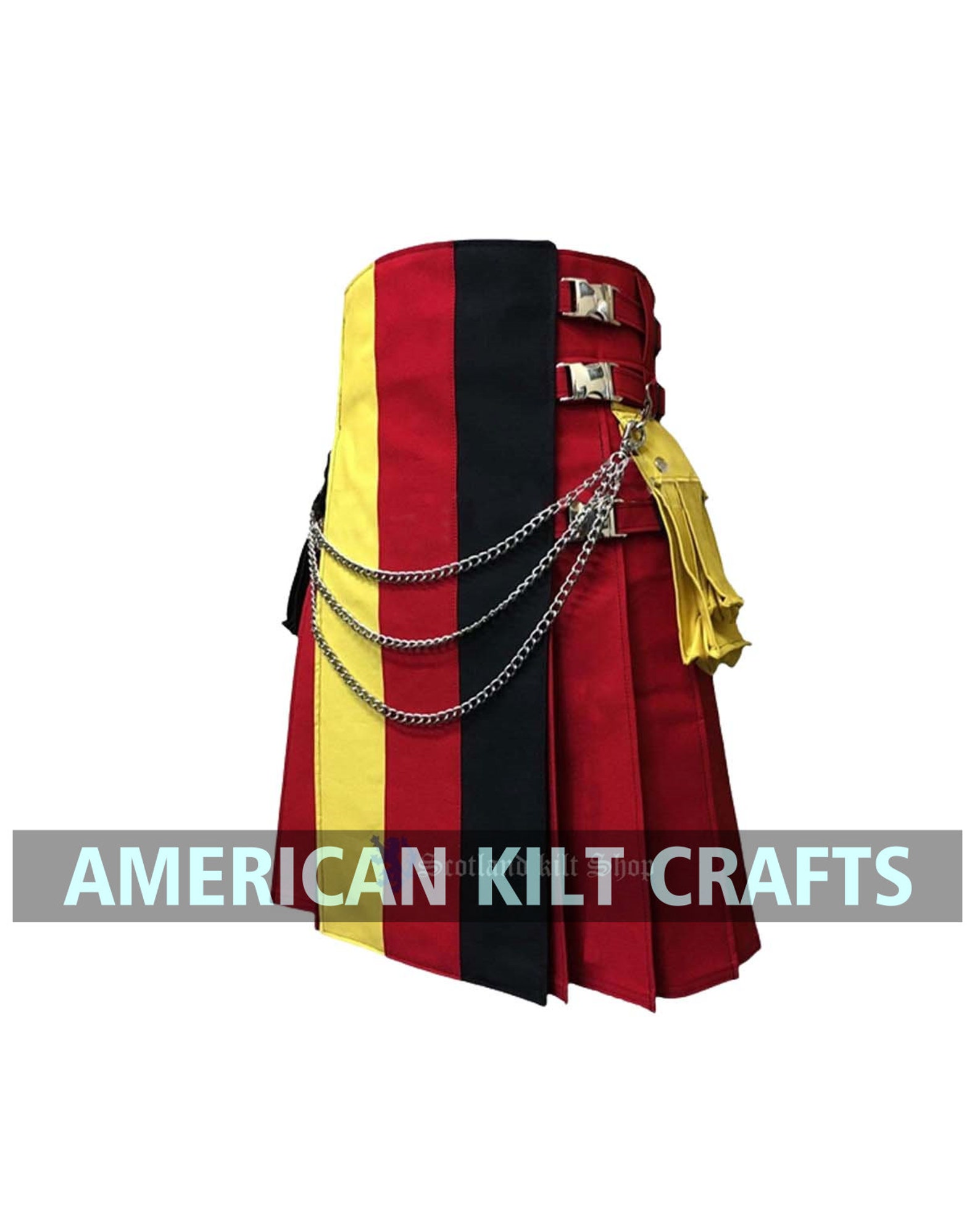 Custom Made German Flag Kilt - Hybrid Utility Cotton Kilt - Scottish ...