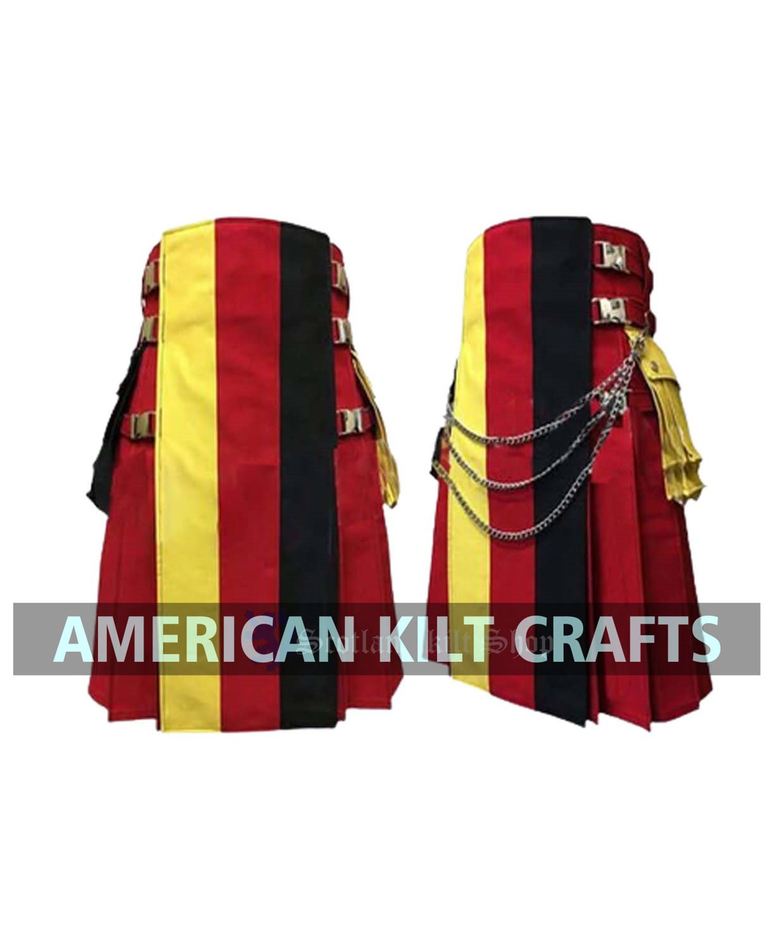 Custom Made German Flag Kilt - Hybrid Utility Cotton Kilt - Scottish ...