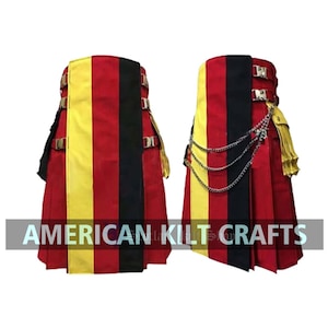 Custom Made German Flag Kilt - Hybrid Utility Cotton Kilt - Scottish ...