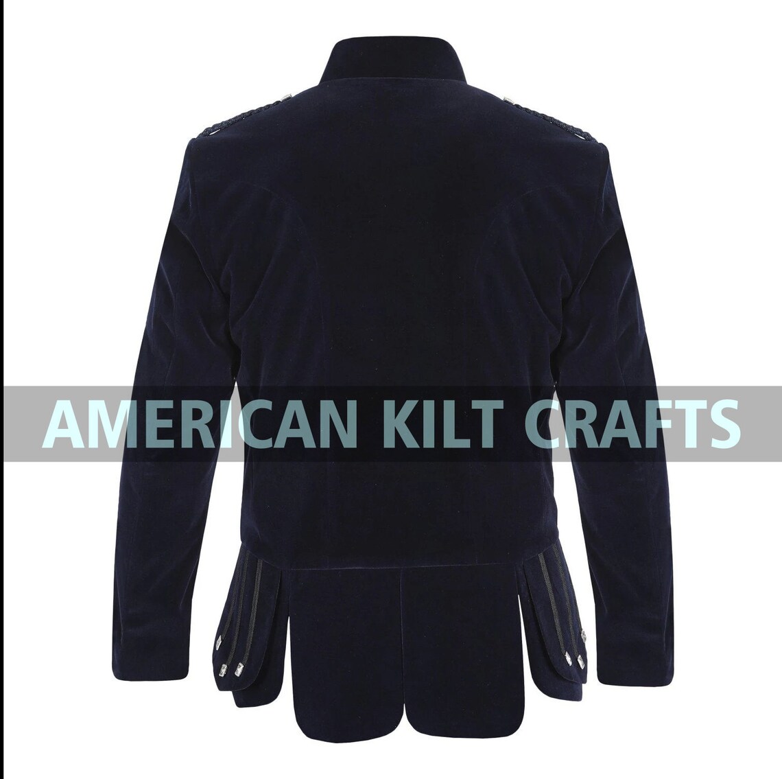 Scottish Black Kenmore Doublet Kilt Jacket for Mens | Military Piper ...
