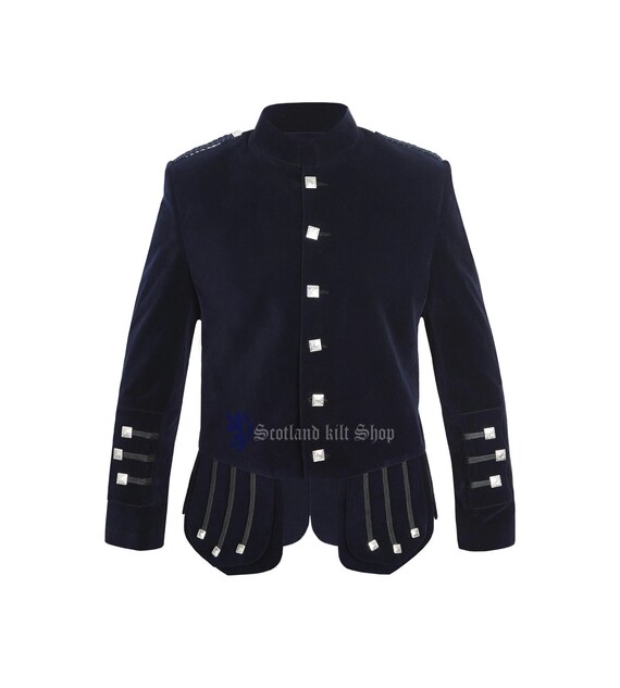 Scottish Black Kenmore Doublet Kilt Jacket for Mens Military - Etsy UK