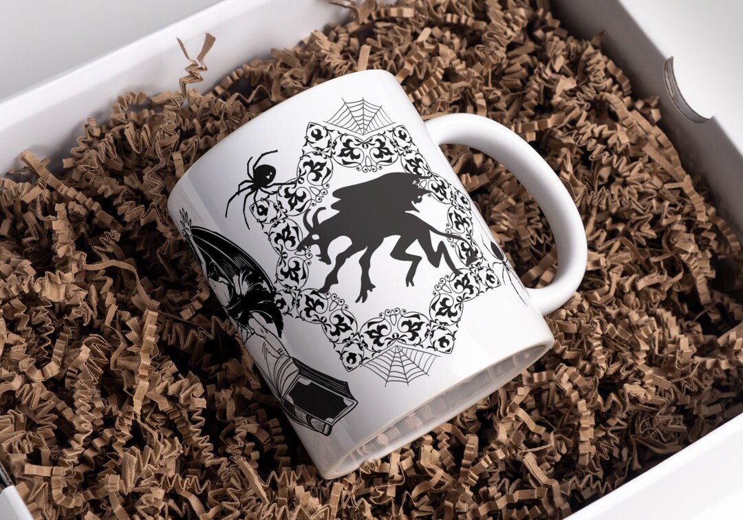 Jersey Devil Coffee Cup Cryptid Coffee Mug Blue Willow - Etsy