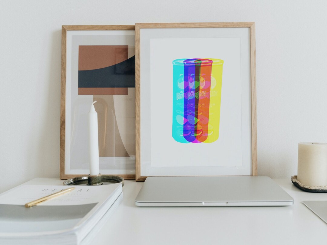 Psychedelic Pringles Art Print, Colorful Snack Painting (digital Print ...