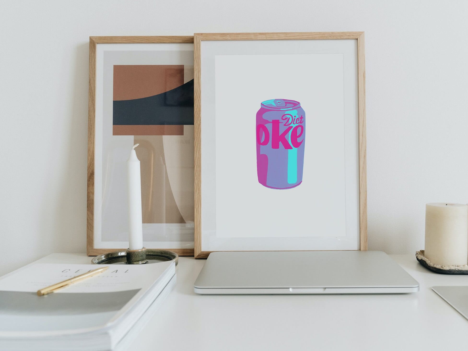 Diet Coke Printable Wall Art - Pink, Colorful Art for Gallery Wall ...