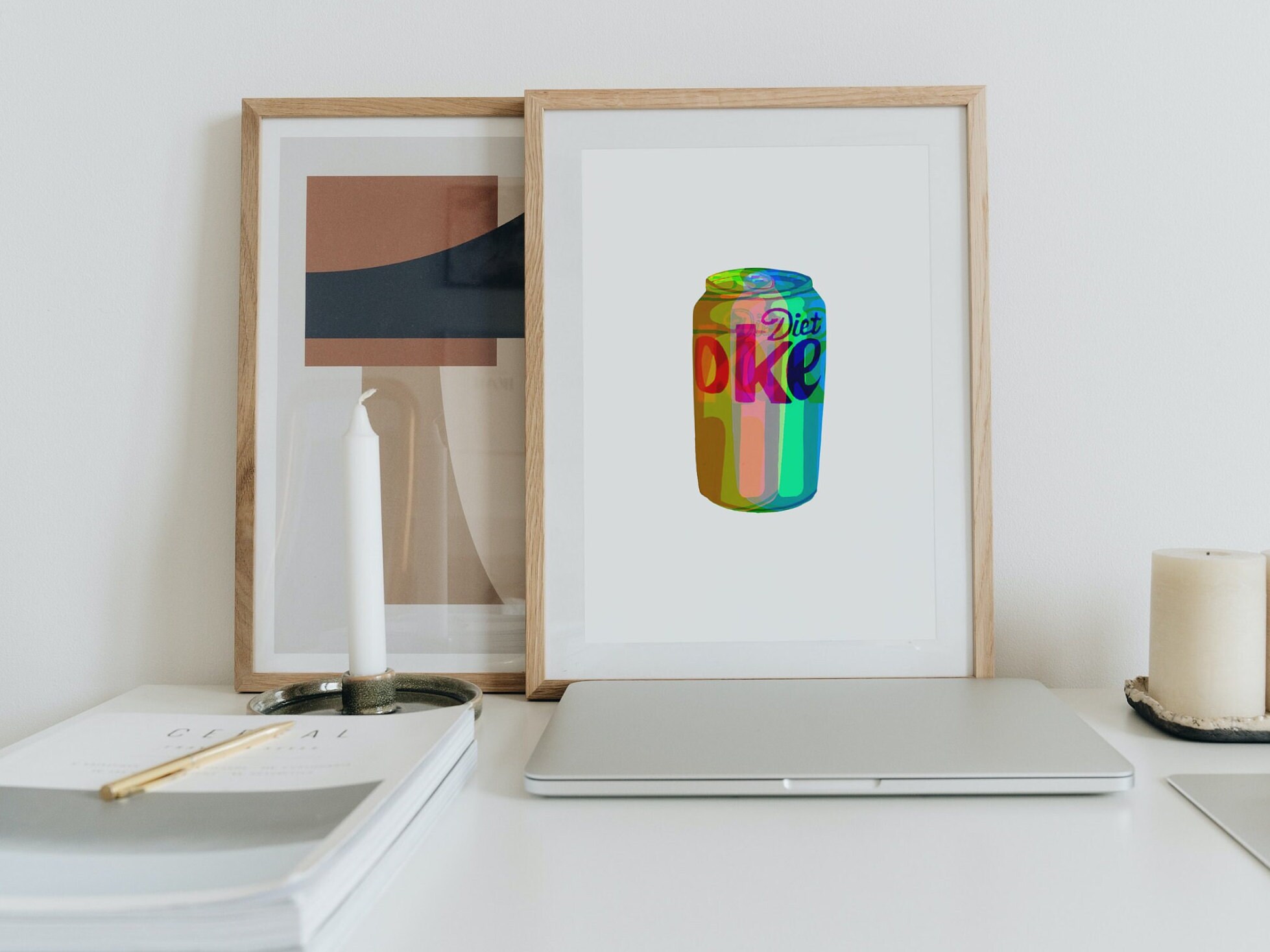 Diet Coke Printable Wall Art - Rainbow, Abstract Art for Gallery Wall ...