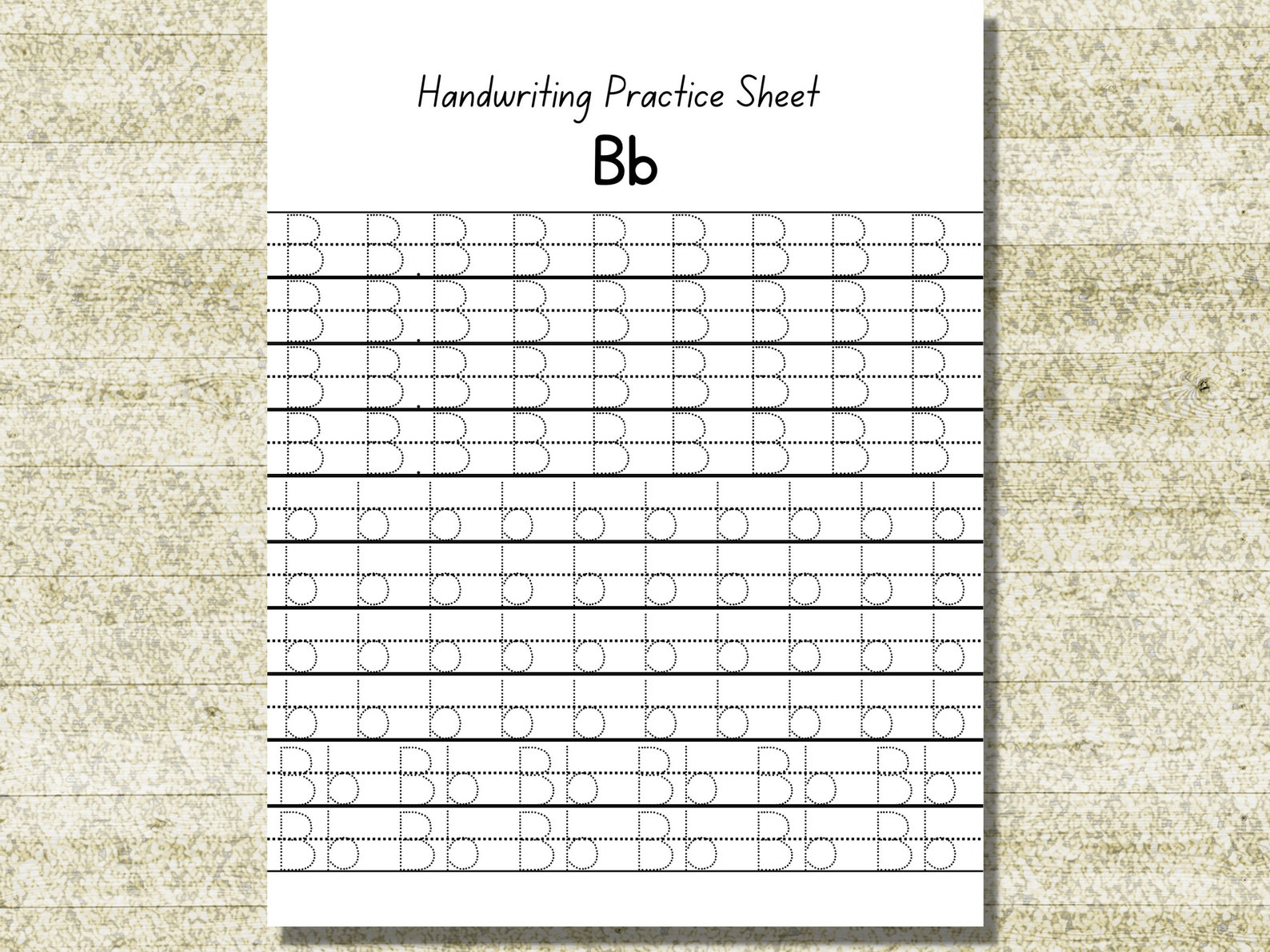 Handwriting Practice Sheet, A to Z, Printable Handwriting Practice ...