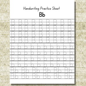Handwriting Practice Sheet A to Z Printable Handwriting - Etsy