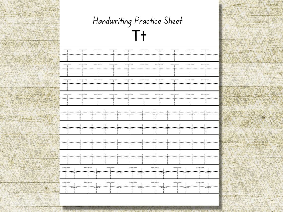 Handwriting Practice Sheet A to Z Printable Handwriting - Etsy
