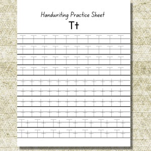 Handwriting Practice Sheet, A to Z, Printable Handwriting Practice ...