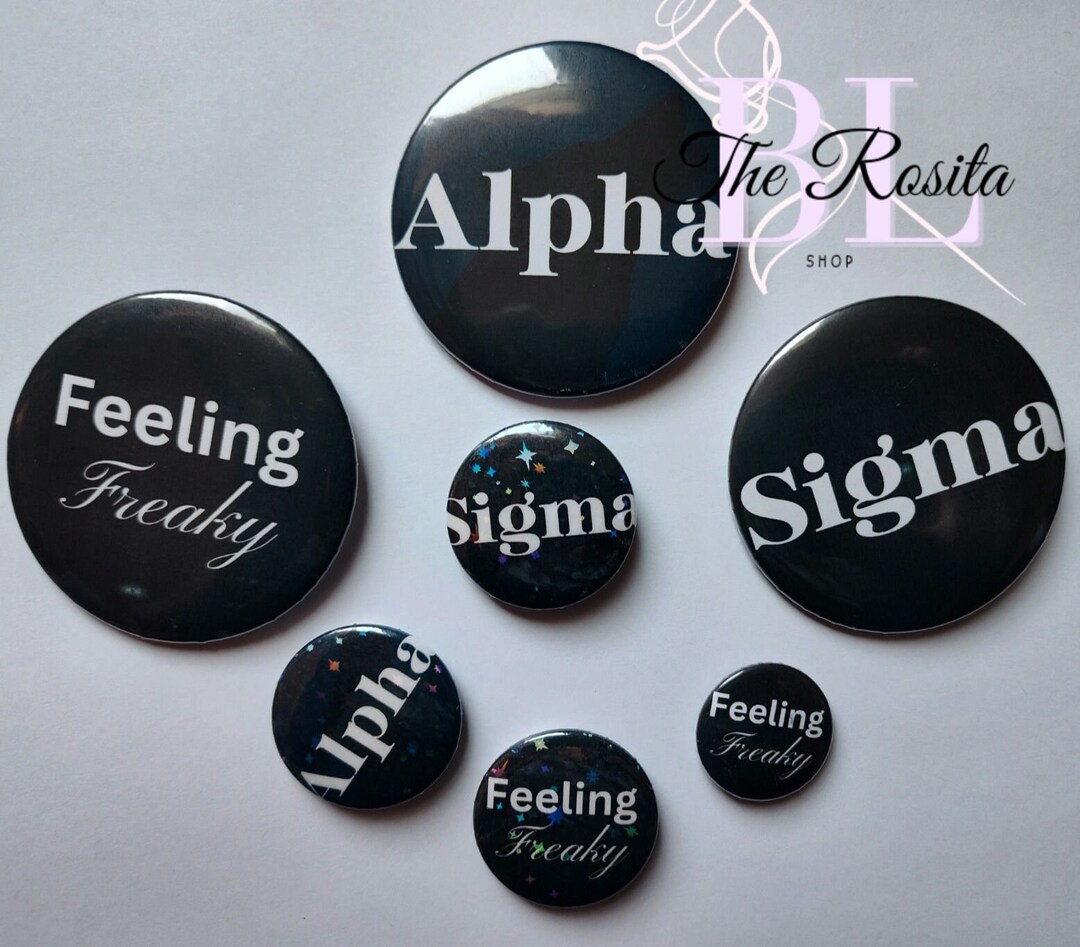 Meme Pin, Buttons, Sigma, Freaky, Alpha, Gen Z, Gen Alpha, - Etsy