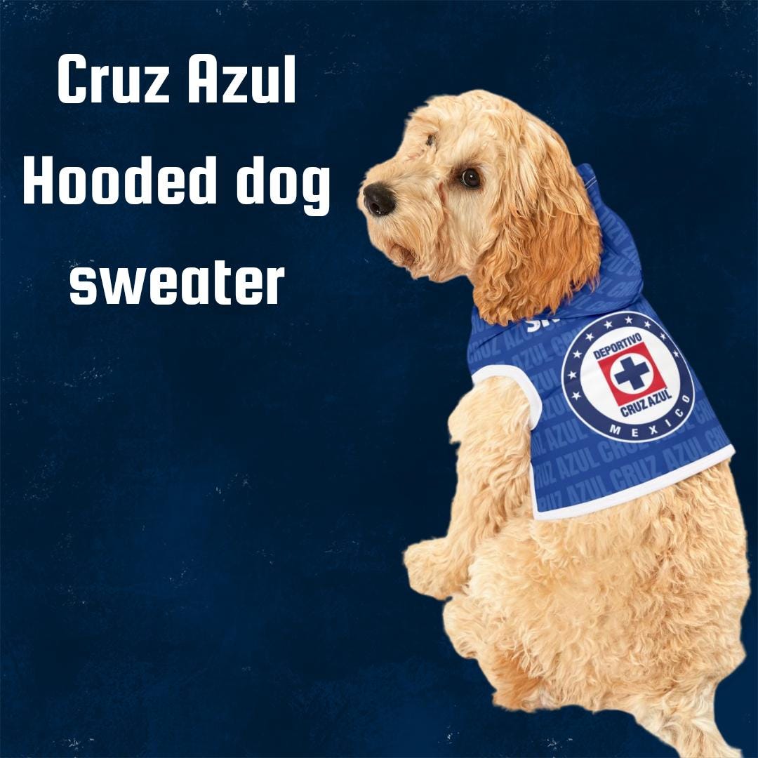 Cruz Azul Pet Hoodie, Para Perros Y Gatos - Cozy Cat and Dog Apparel ...