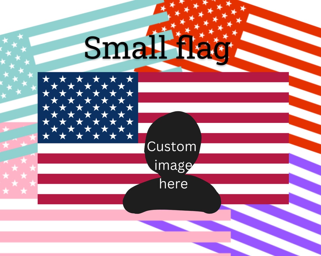Custom Flags, Small, Hand Size, American, USA, Handmade, Teacher Gift ...