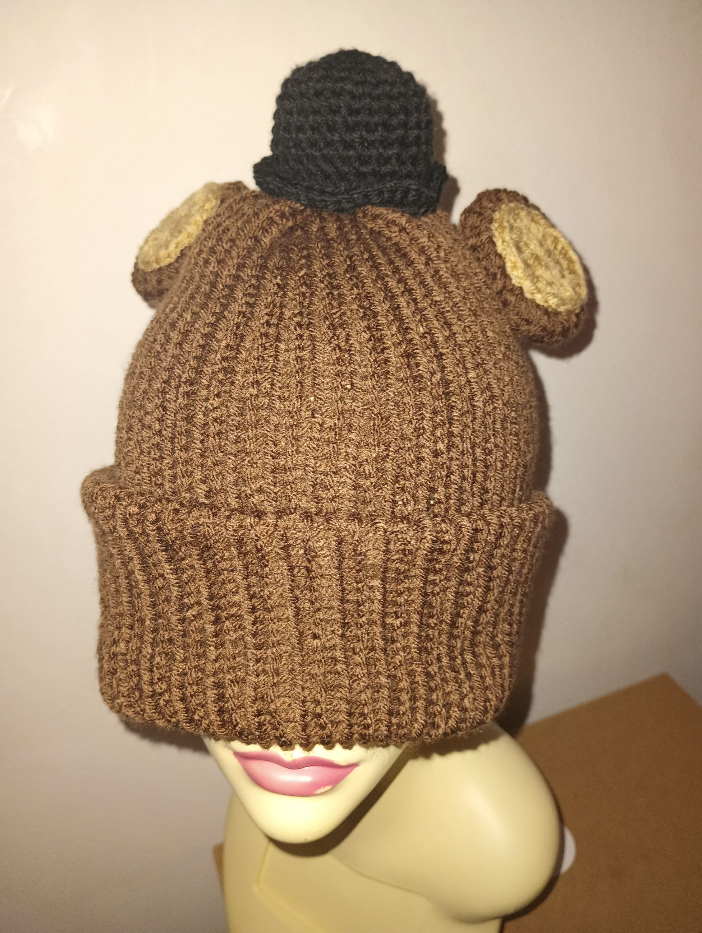 Knitted Freddy Fazbear Beanie - Etsy