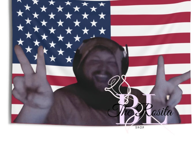 Caseoh American Flag FREE TRACKED SHIPPING Wall Tapestry/wall Art ...