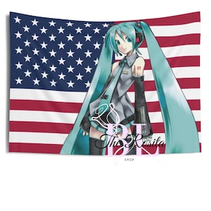 Hatsune Miku American Flag - Etsy