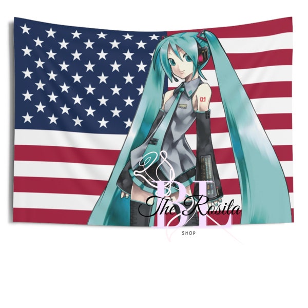 Hatsune Miku American Flag - Etsy