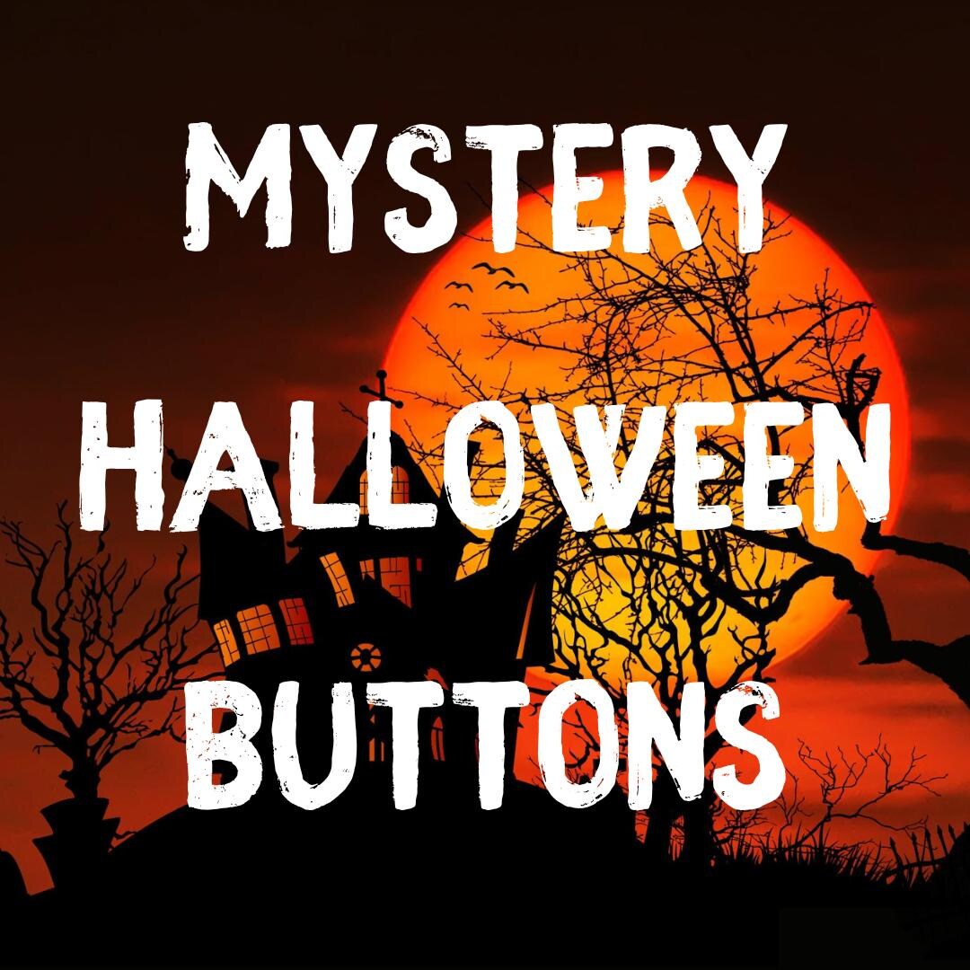 Mystery Halloween Buttons, Vary Sizes, Spooky Season, Pumpkin ...