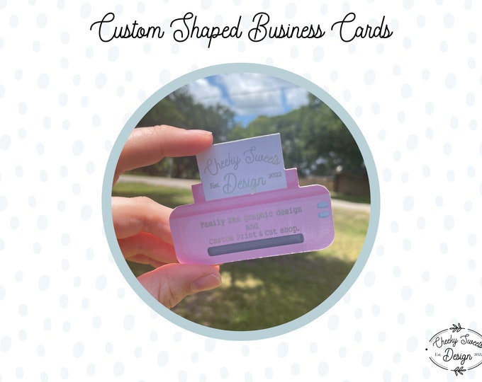 Custom Shape Cards Created Within 5"x7", Die Cut Business Cards, Unique ...