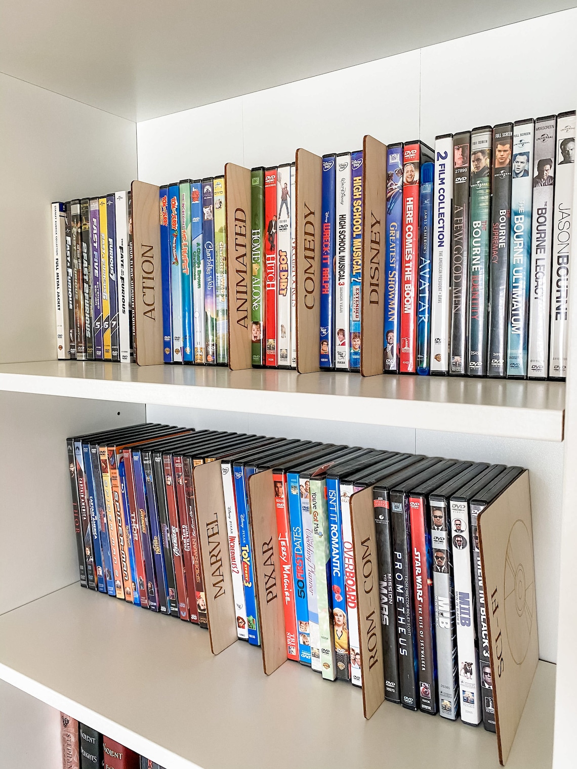 Dvd Divider Genre Divider Movie Divider Movie Organizer 45 - Etsy