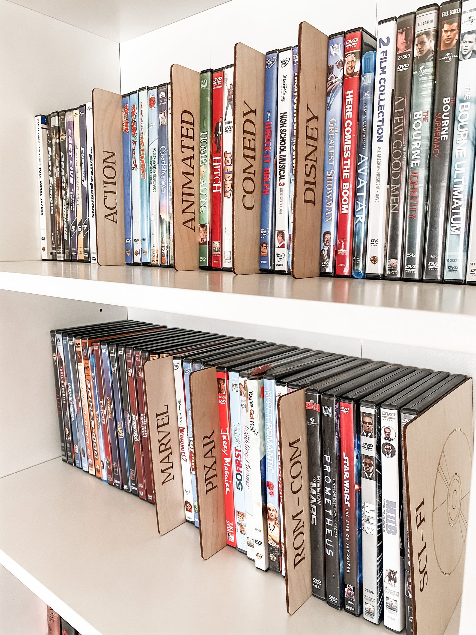 Dvd Divider Genre Divider Movie Divider Movie Organizer 45 - Etsy