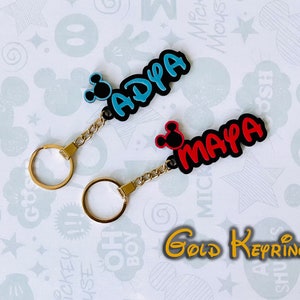 Custom Disney Keychain, Disney Name Key Chain, Disney Name Tags ...