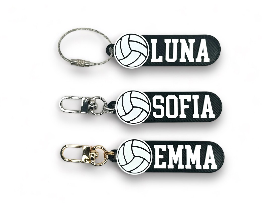 Personalized Volleyball Name Keychain – Custom Name Tag for Water ...