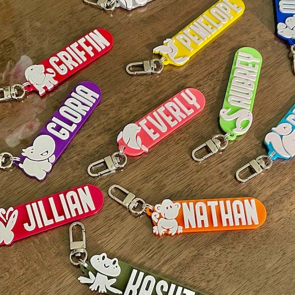 Kids Name Keychain - Etsy