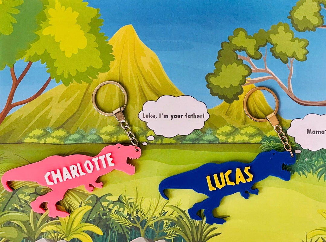 T-rex Keychain, Dinosaur Keychain, Custom Keychain, Dino Keychain ...