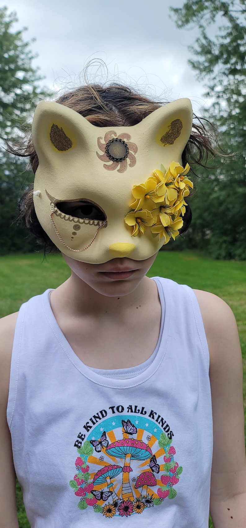 Sun Themed Cat Therian Mask Etsy