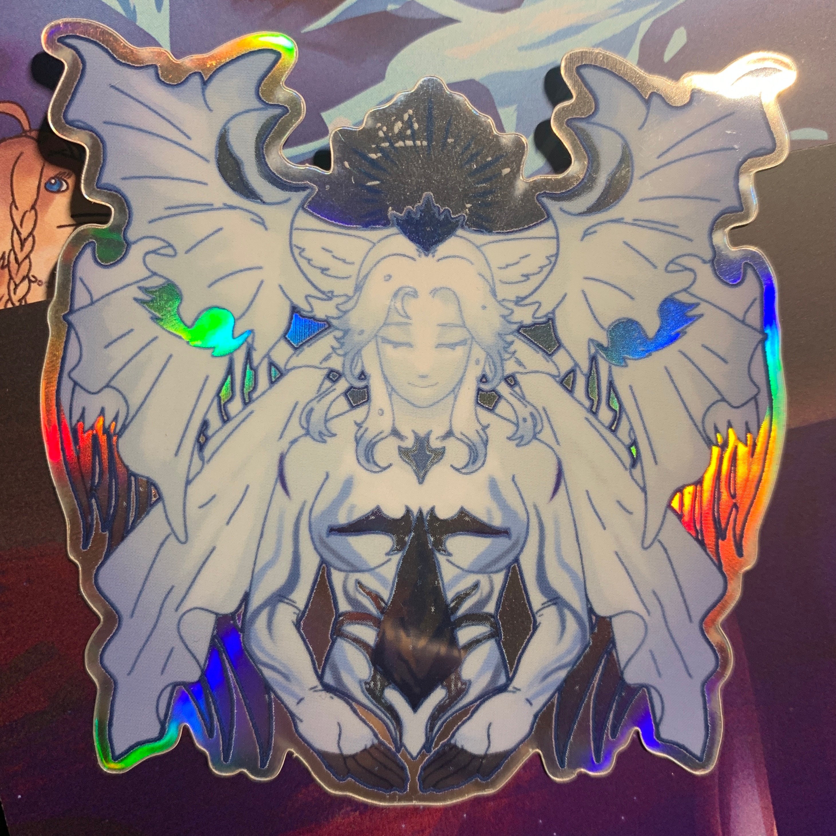 FFXIV Rainbow Holographic Sticker: Hydaelyn - Etsy