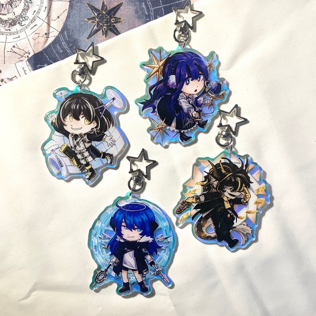 Arknights Holographic Keychains: Mostima, Lee, Magallan, Astesia - Etsy