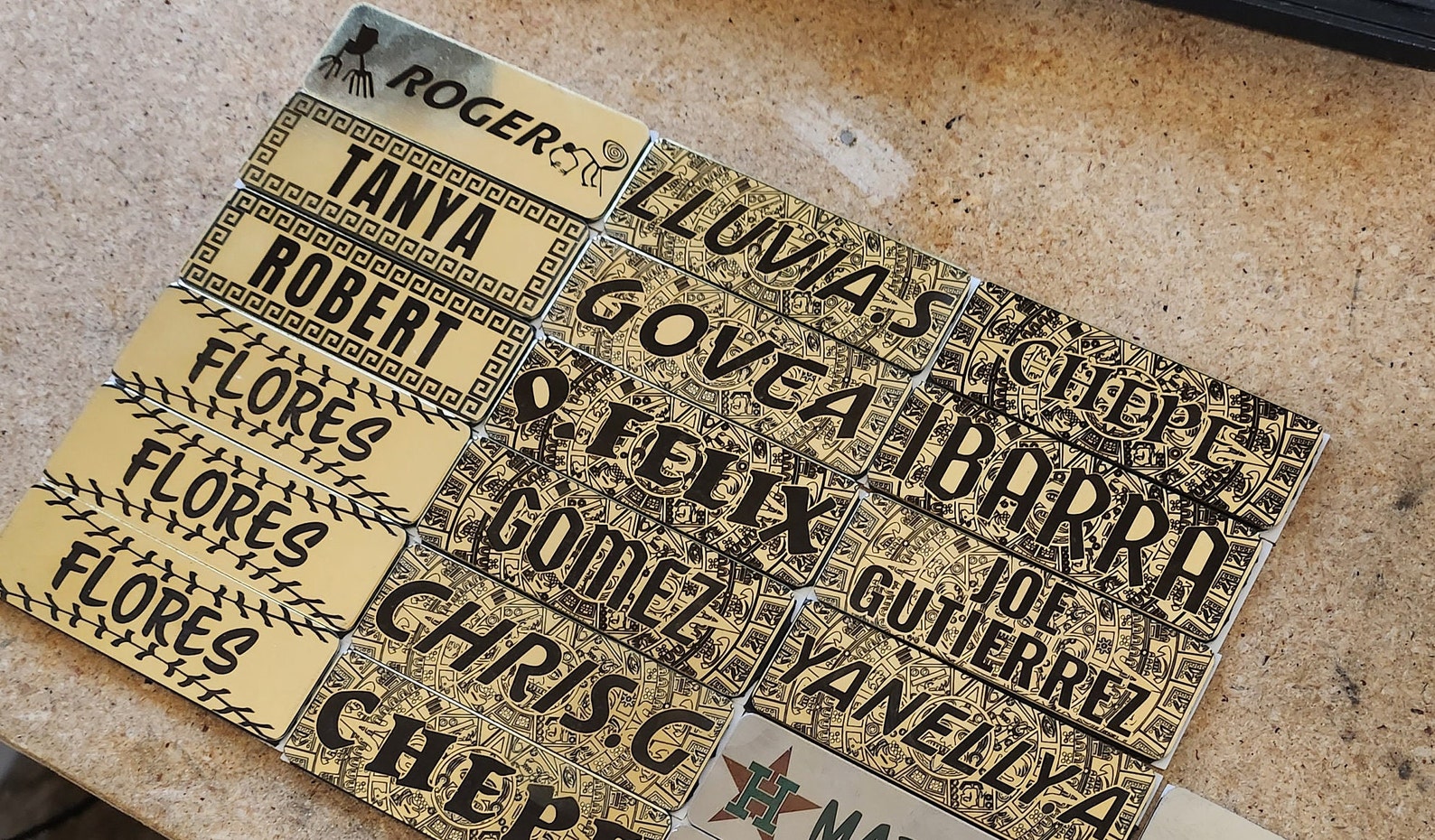 Brass Name Tags With/ Without Background - Etsy