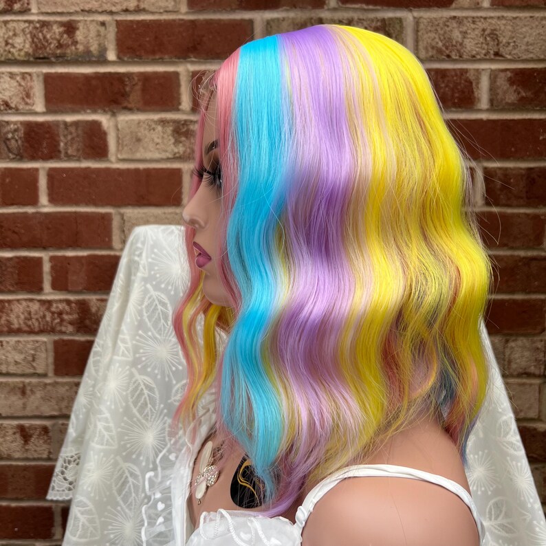 Short Straight Multi Color Bob Wig for Cosplay and Party/ Heat ...
