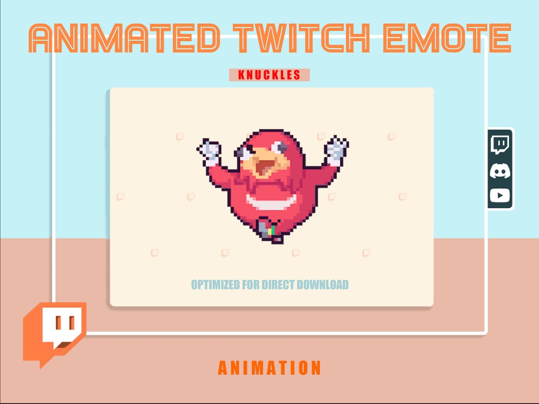 ANIMATED Show Me Da Wey Ugandan KNUCKLES! Pixelated Emote/ Emoji SONIC ...