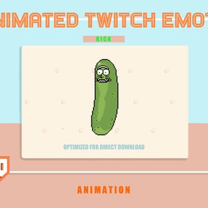 ANIAMTED Pickle Rick Emote/ Emoji Cute With Transparent Background - Etsy