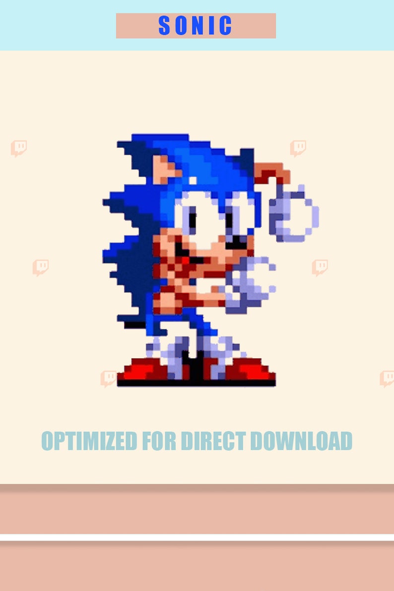 ANIAMTED Dancing Sonic the Hedgehog Emote/ Emoji Sega Cute With ...
