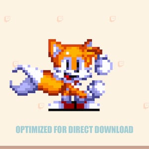 ANIAMTED Dancing Tails Prowler Emote/ Emoji Sega/ SONIC Cute With ...